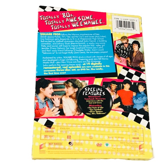 Sony | Media | 98s Classic Tv Show Square Pegs Complete Series Dvd Set ...